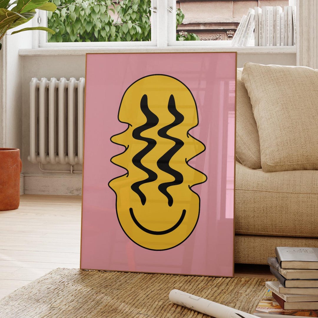 Acid House 90's Rave Inspired Poster | Smiley Face | Ecstasy | 90's ...