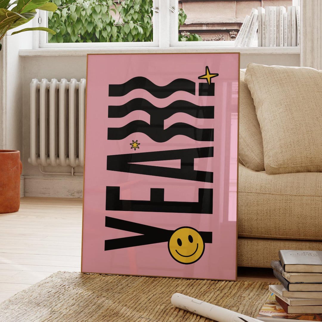 Acid House 90's Rave Inspired Poster | Smiley Face | Ecstasy | 90's ...