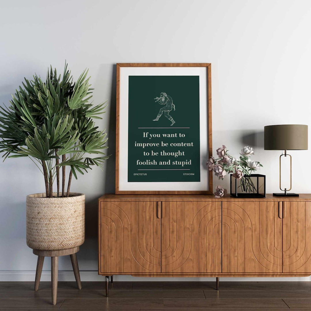 Epictetus Print Stoicism Poster Philosophy Inspirational Motivational ...