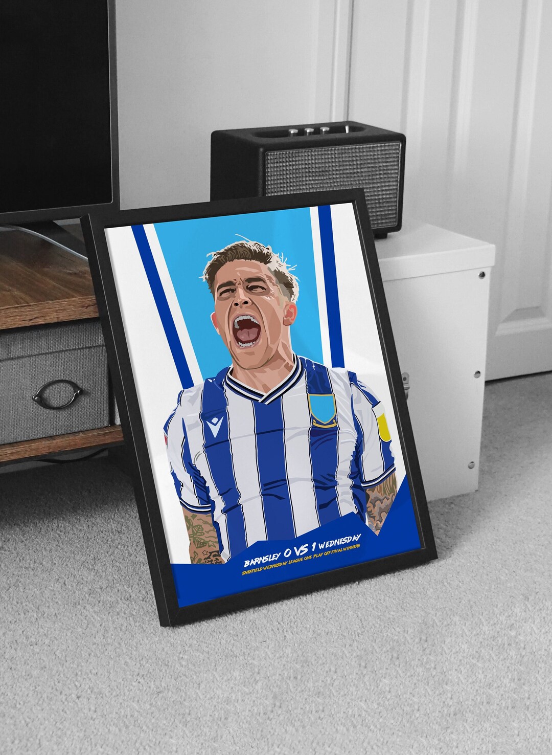Unframed Sheffield Wednesday Print | Windass Print | Wembley Play-off ...