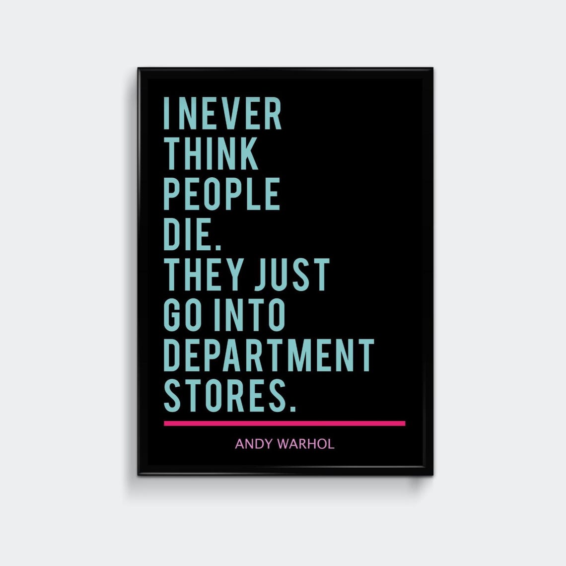 Andy Warhol Poster Prints | Andy Warhol Quotes | Living Room/bedroom ...