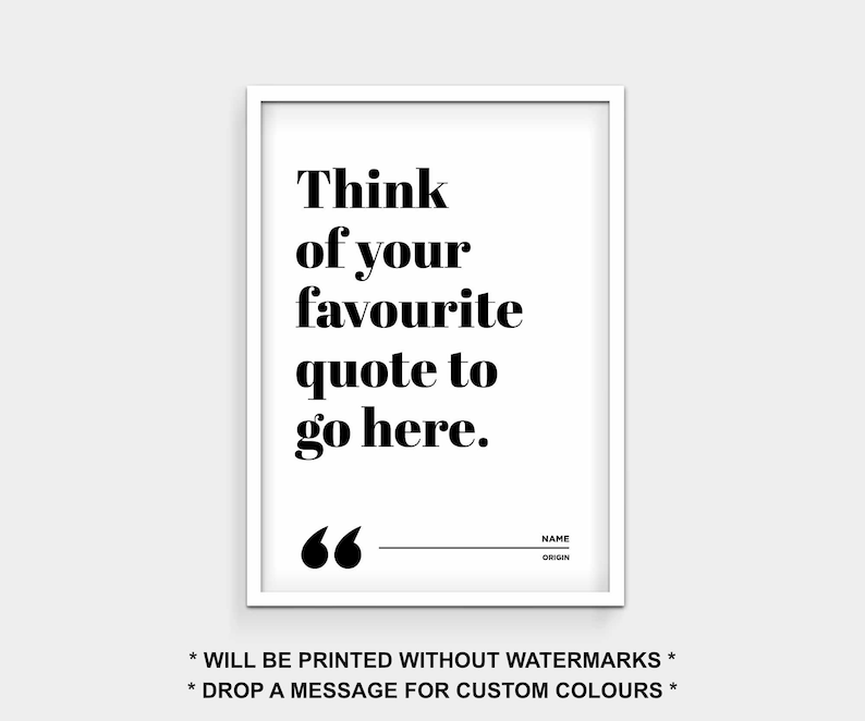 Custom Quote | Modern Font | Phrase or Song Lyrics, Special Gift ...