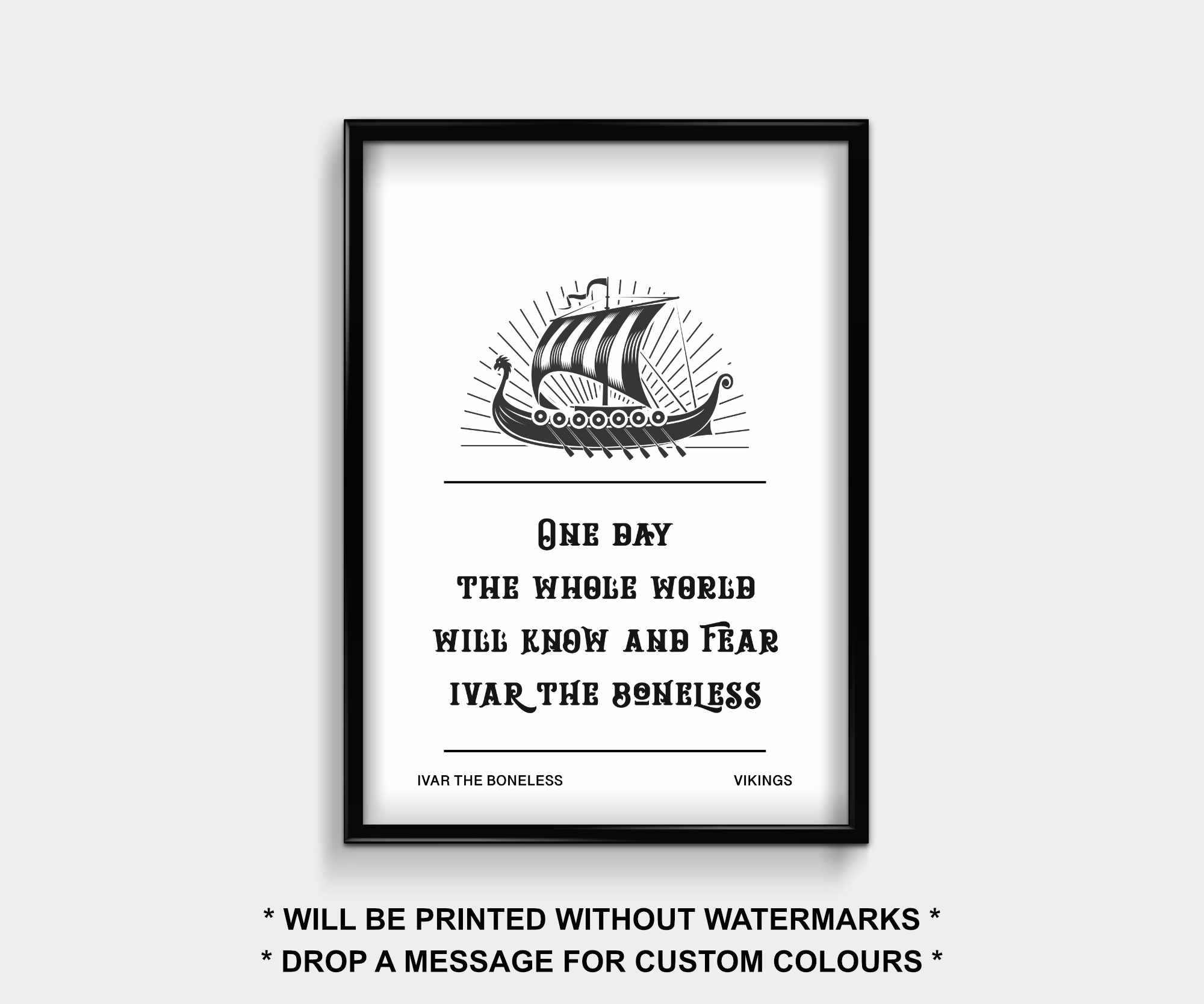 Vikings Ivar the Boneless Poster Print Viking Quotes - Etsy UK