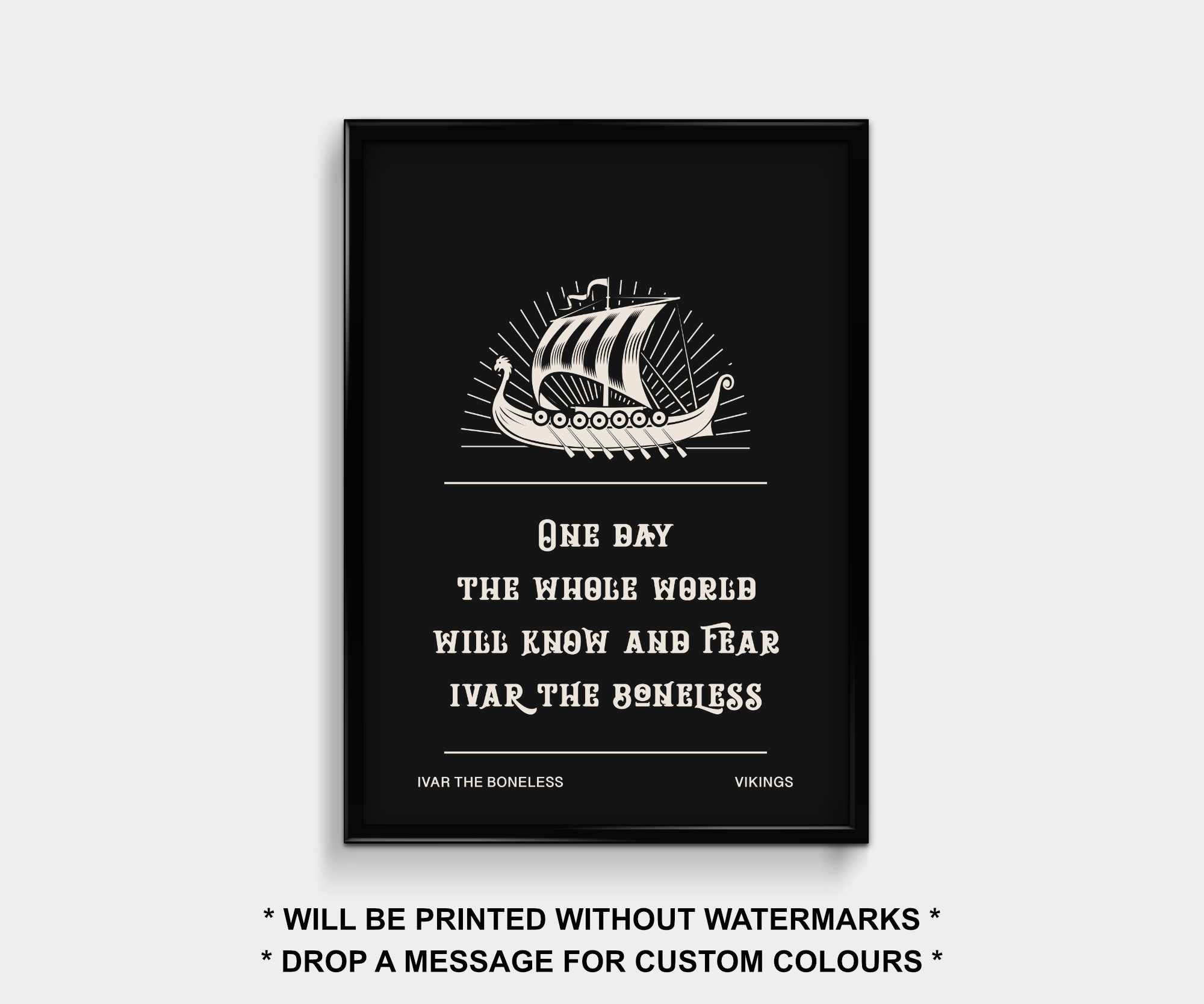 Vikings Ivar the Boneless Poster Print Viking Quotes - Etsy UK