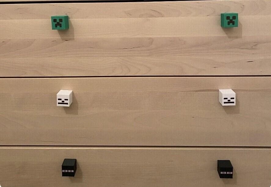 Minecraft Drawer Knobs – TNT & Creeper Handles Gamer Gift Kids Room ...