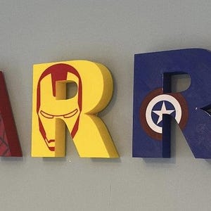 Custom Made Personalised Marvel Superhero Themed Letters High Quality ...