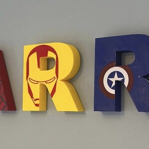 Custom Made Personalised Marvel Superhero Themed Letters for Wall or ...