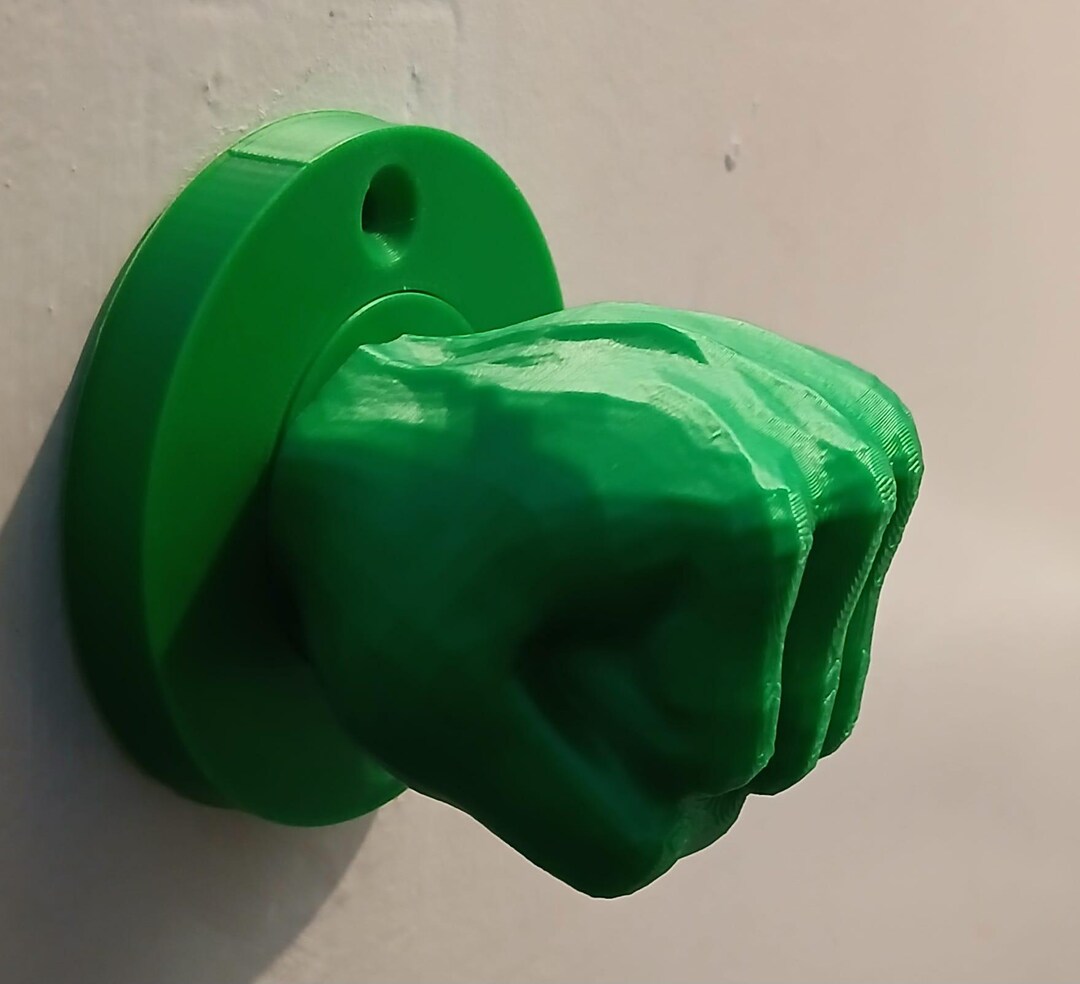 Hulk Fist Door Handle – 3D Printed Superhero Wall Hook, Unique Comic ...