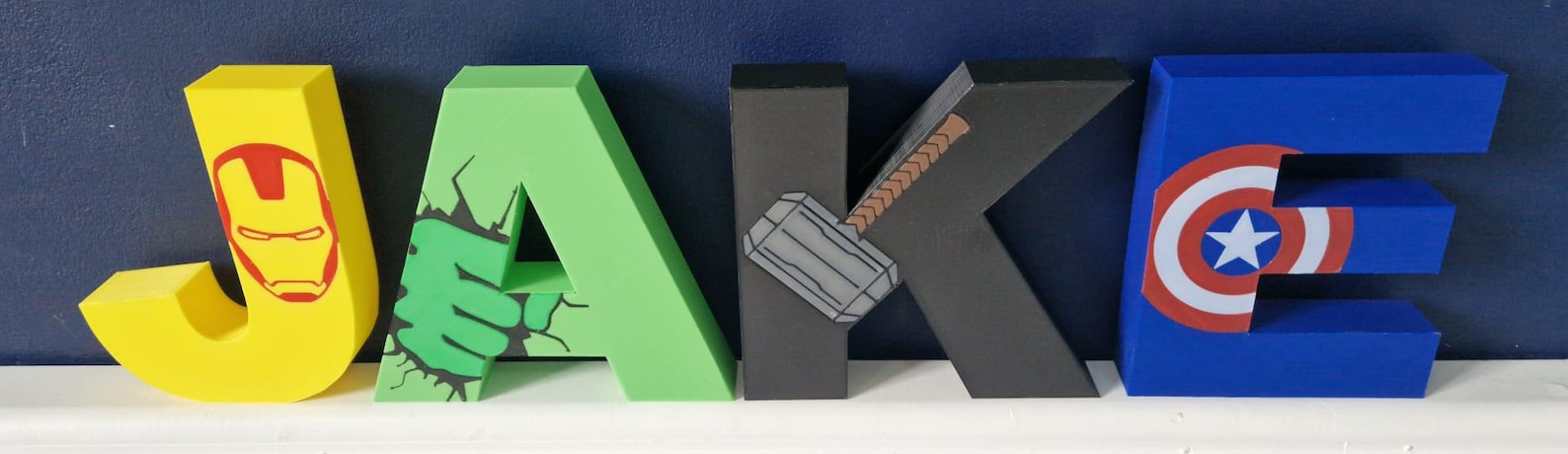 Custom Made Personalised Marvel Superhero Themed Letters for Wall or ...