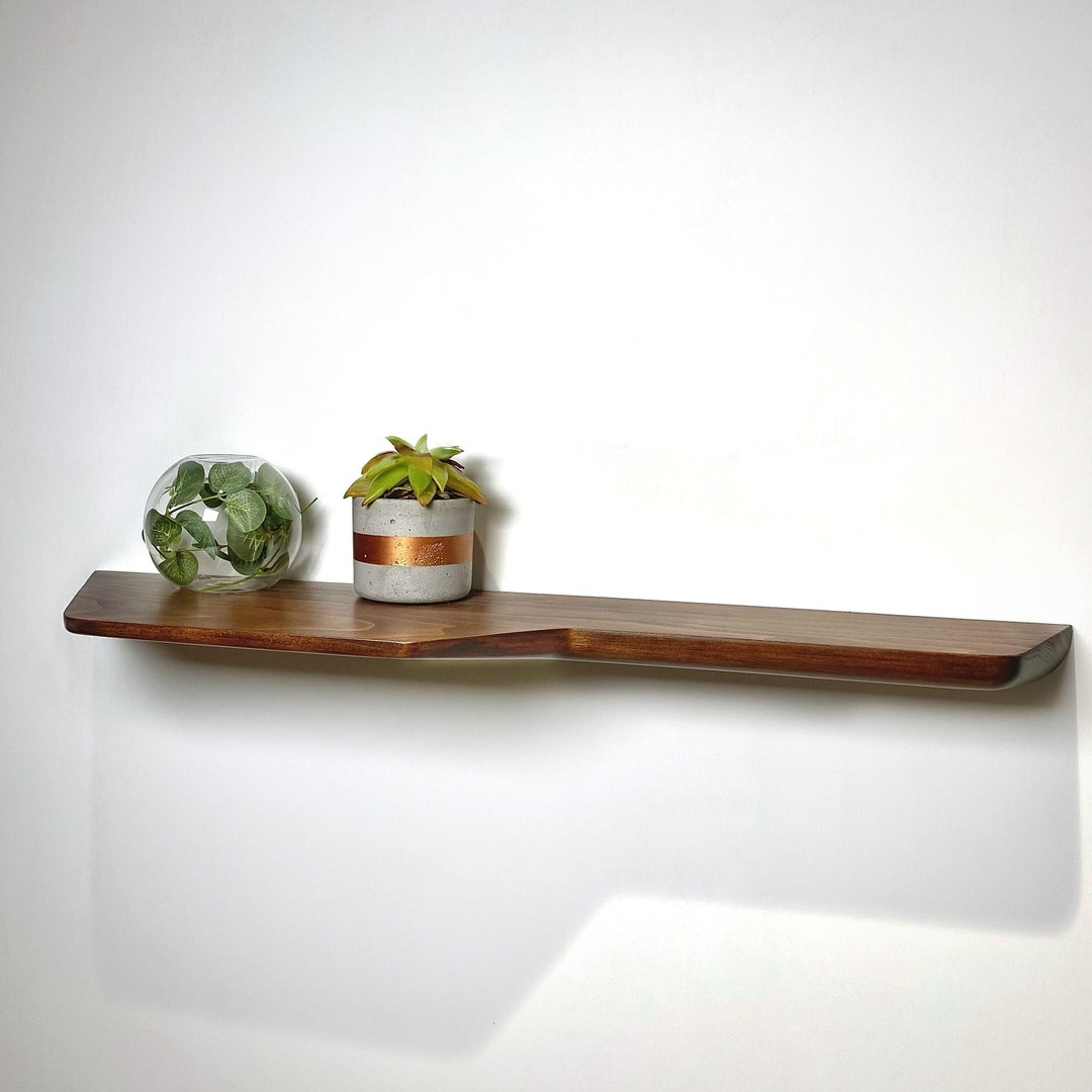 Floating Shelves With Harmonious Curves, Wall Shelf in Unique Style ...