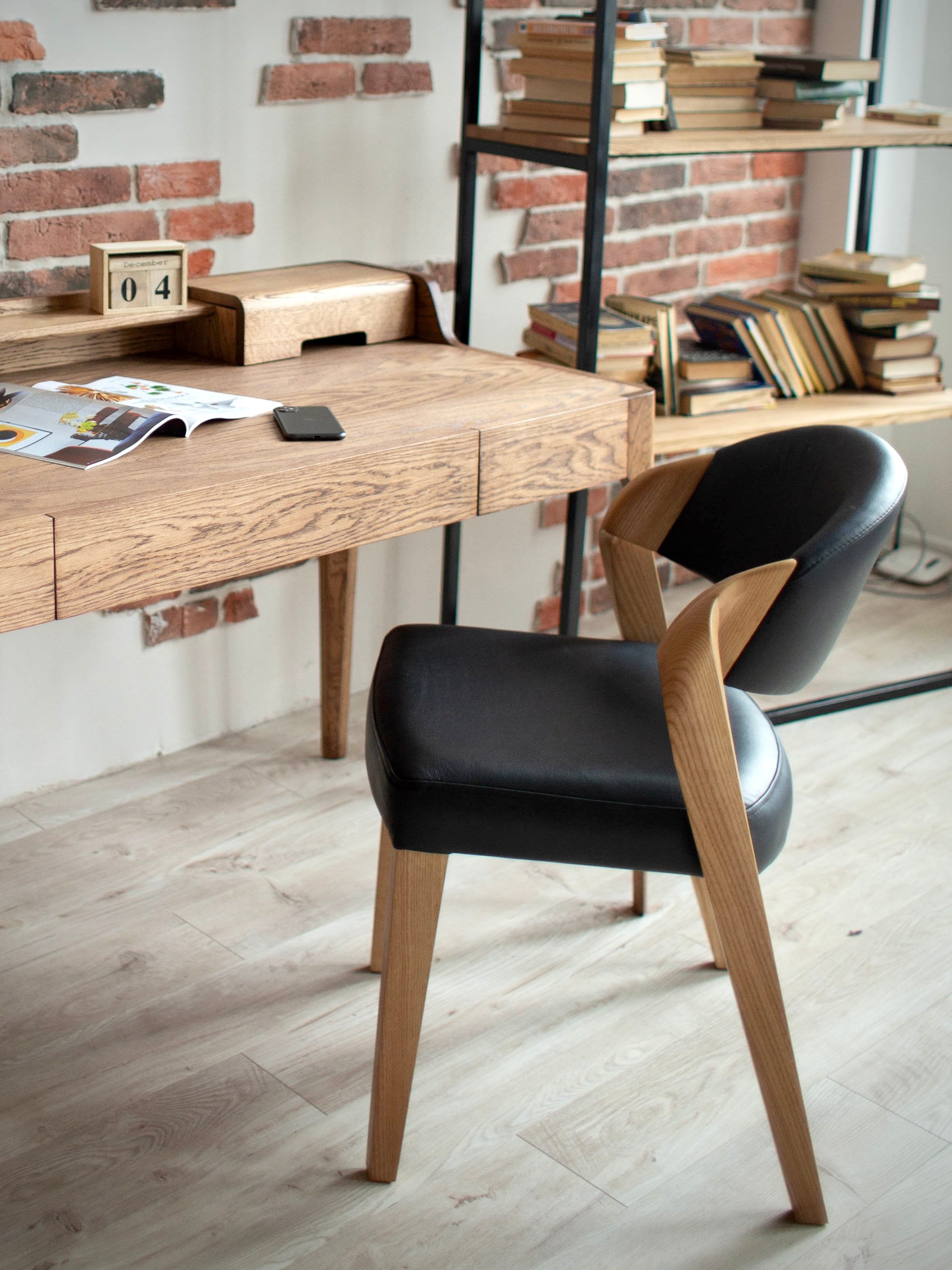 Minimalist Style Chairs in Natural Solid Oak Wood Modern Wood - Etsy