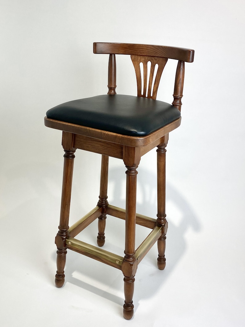 Solid Wood Bar Stools in Oak Counter Height Stool Bar - Etsy