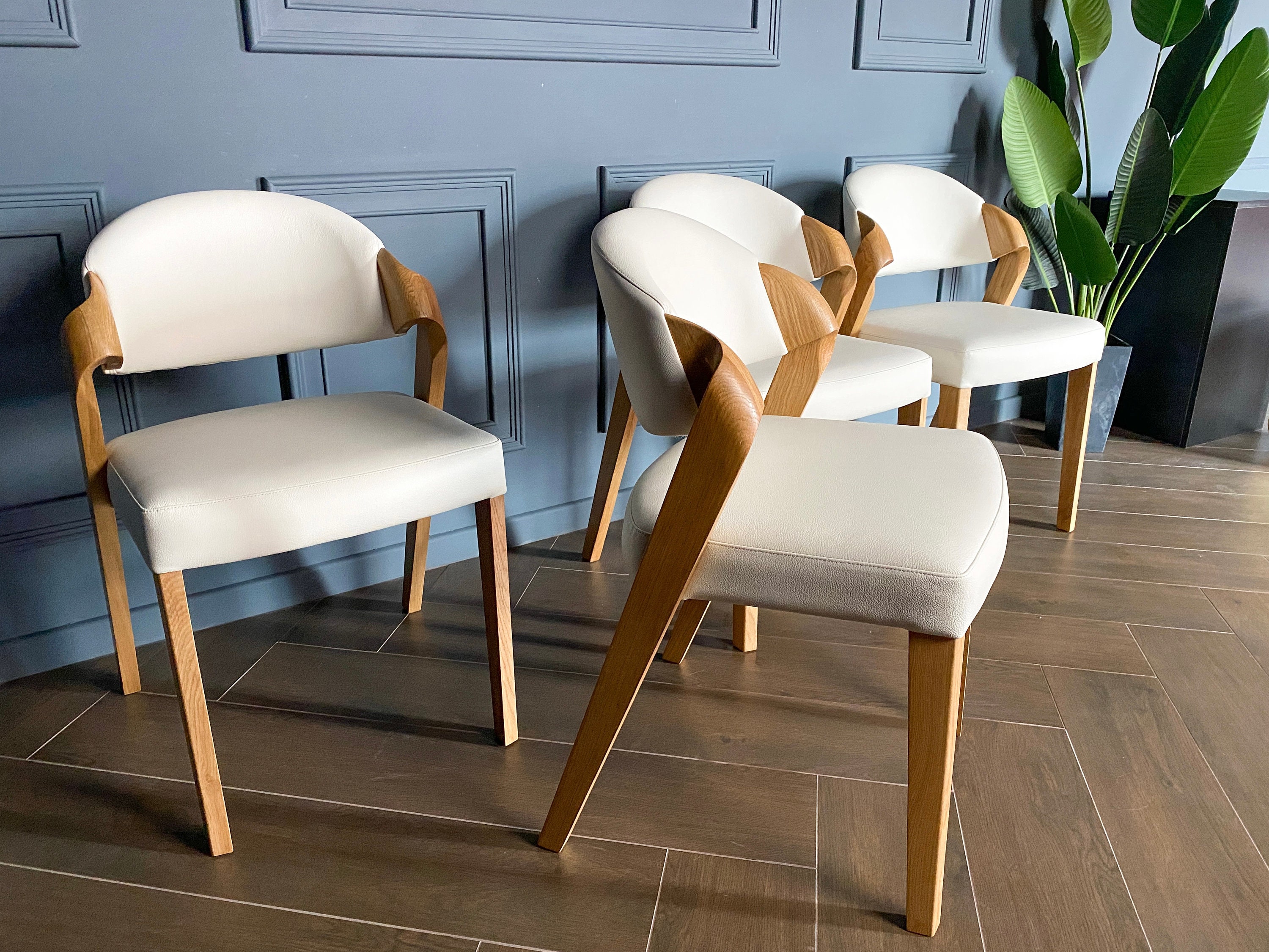 Custom Dining Chair "andy", Upholstered Handcrafted Chair in Leather ...