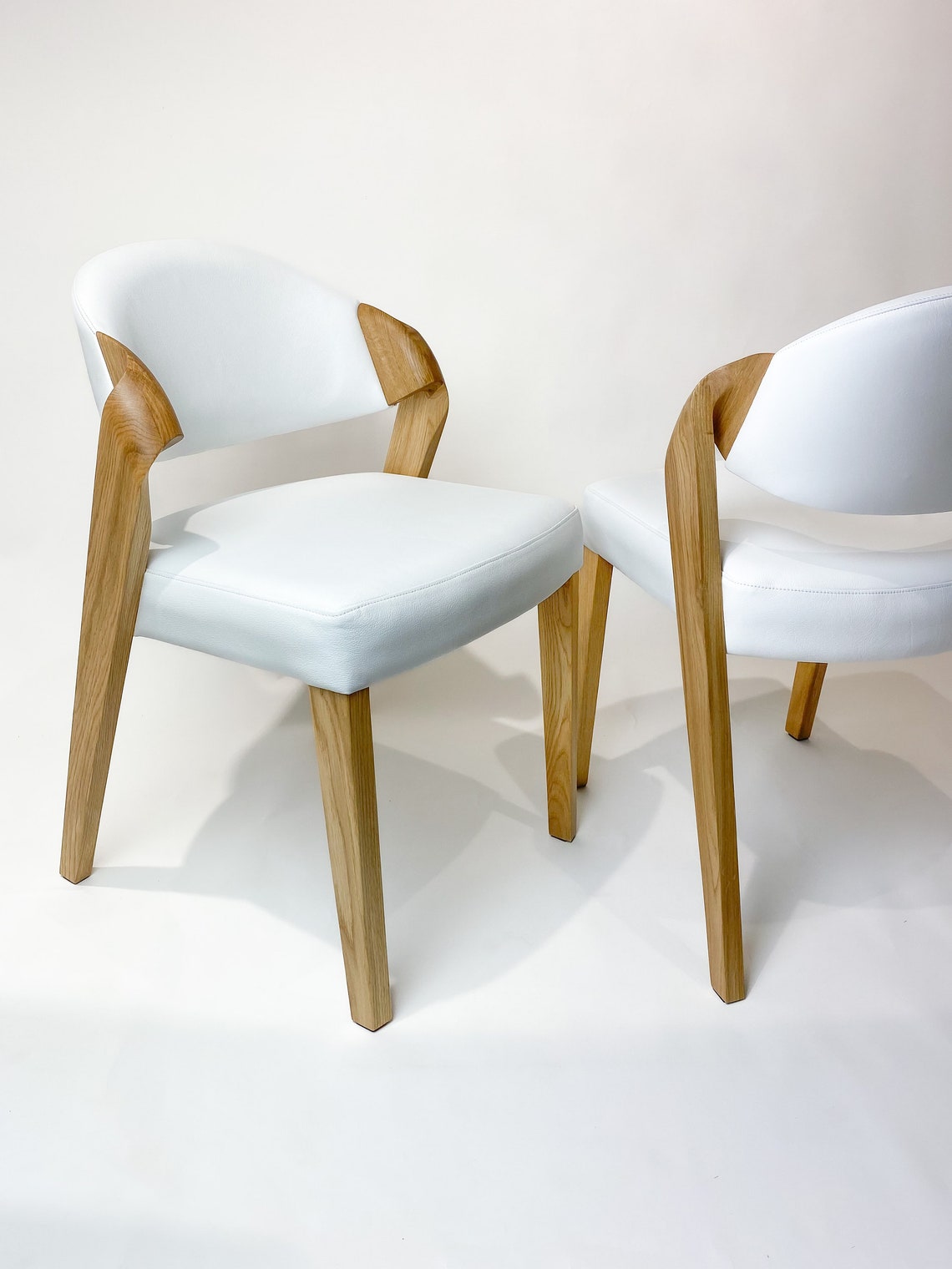 Unique Handmade Dining Chairs Made of Solid Oak and Black - Etsy