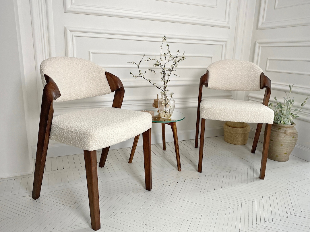 White chair with armrest store