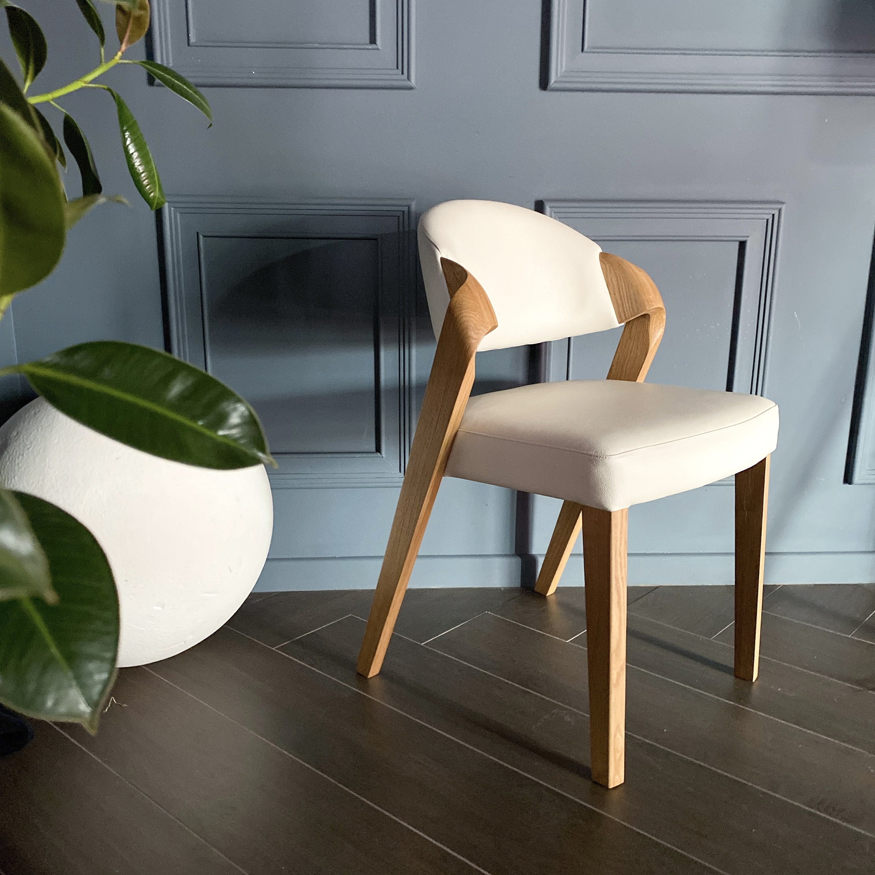 Custom Dining Chair "andy", Upholstered Handcrafted Chair in Leather ...