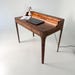 Handmade Walnut Writing Desk With LED Light, Adjustable Brightness ...