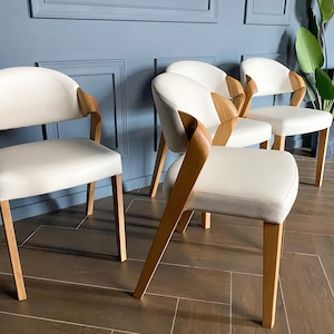 Stylish and Very Comfortable Dining Chair With Elegant Curves, Solid ...