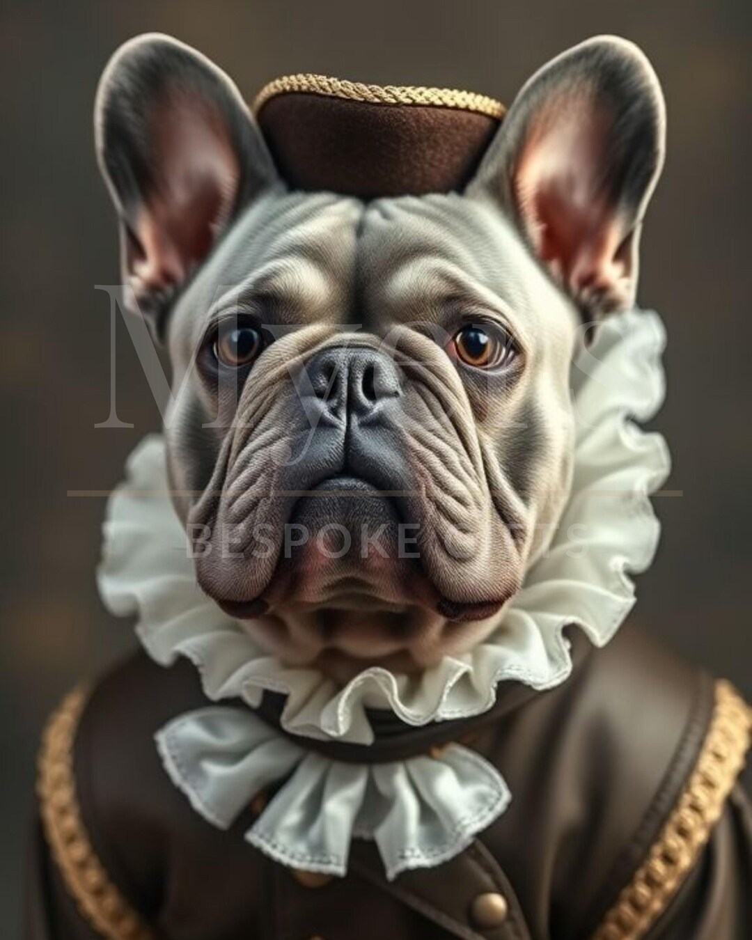Regal French Bulldog Printable Art | Renaissance Dog Portrait | Digital ...