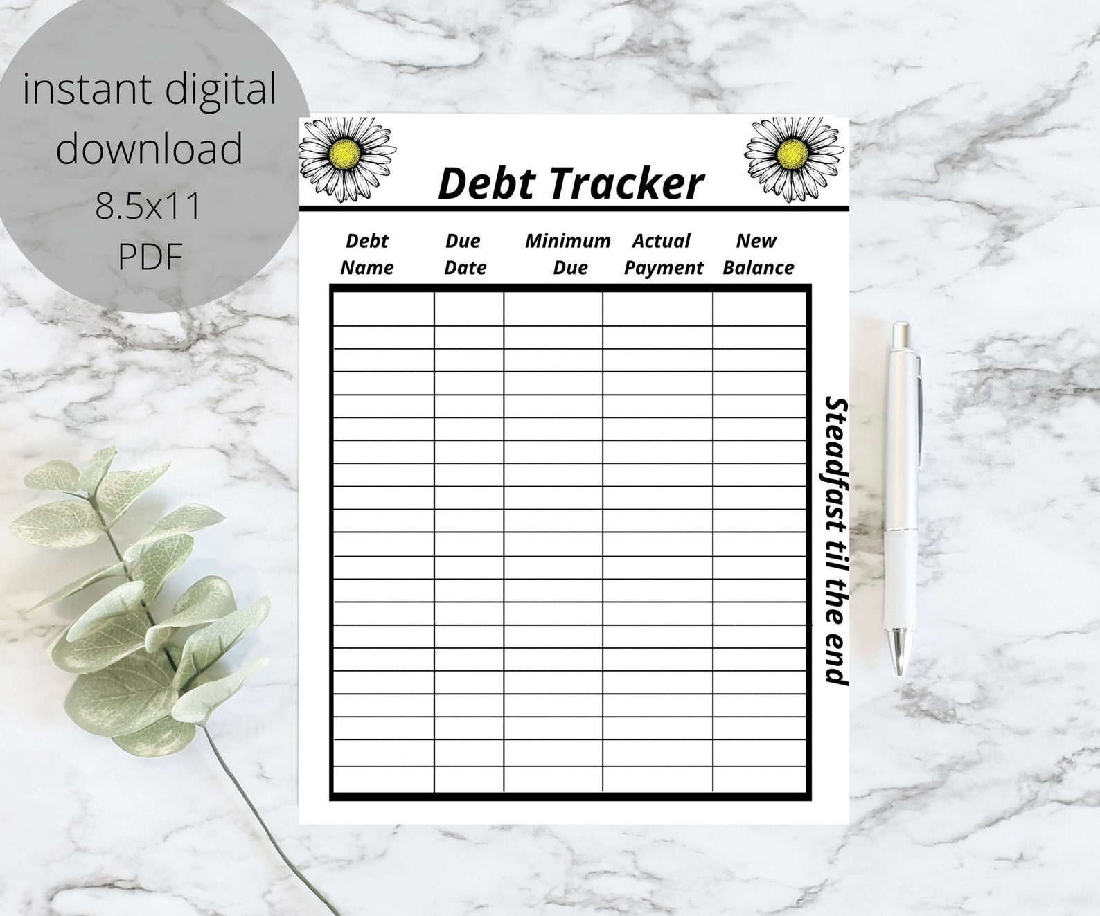 Debt Tracker Printable, Debt Payoff Log, Debt Tracker Sheets - Etsy