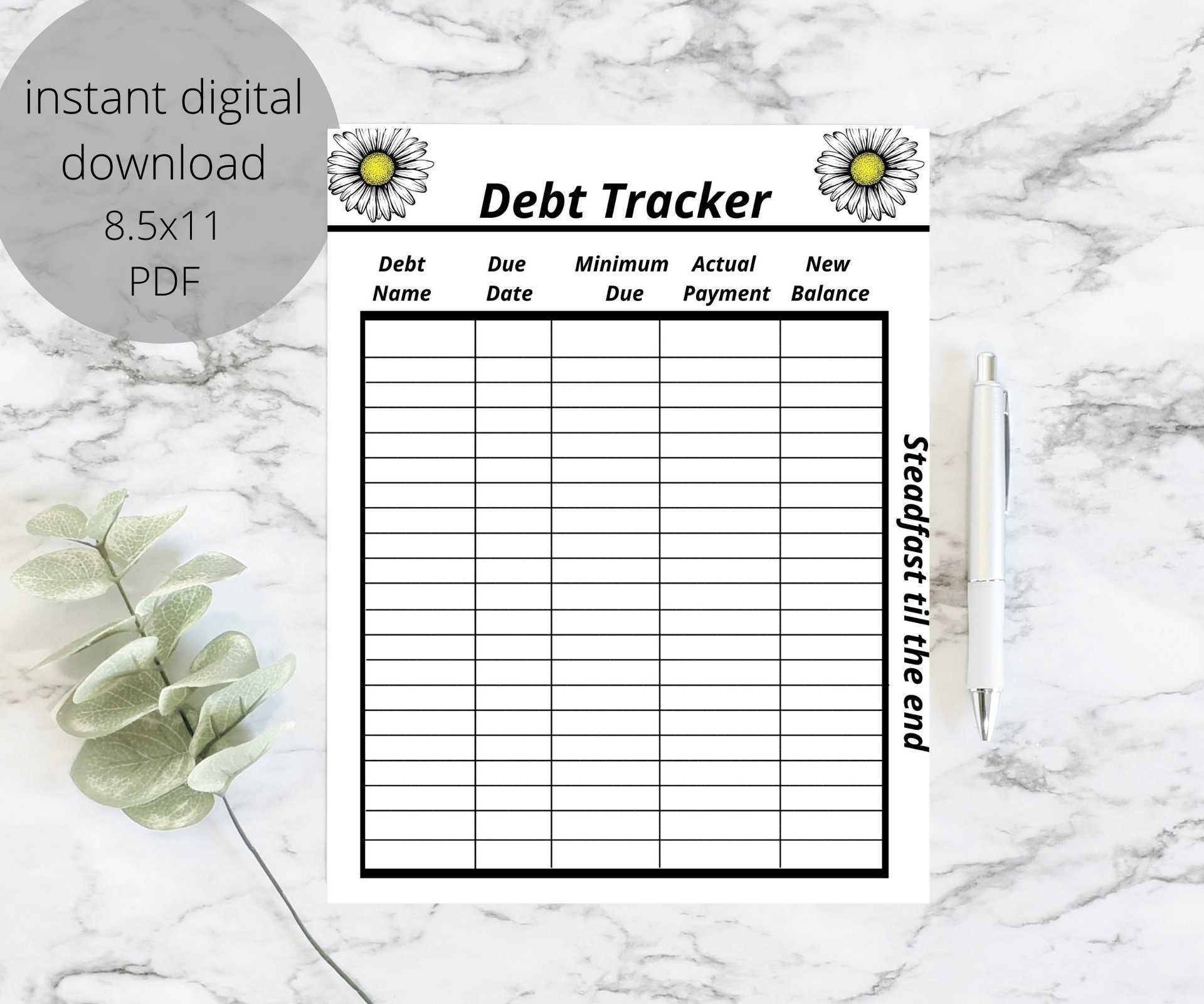 Debt Tracker Printable, Debt Payoff Log, Debt Tracker Sheets - Etsy