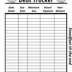 Debt Tracker Printable, Debt Payoff Log, Debt Tracker Sheets - Etsy