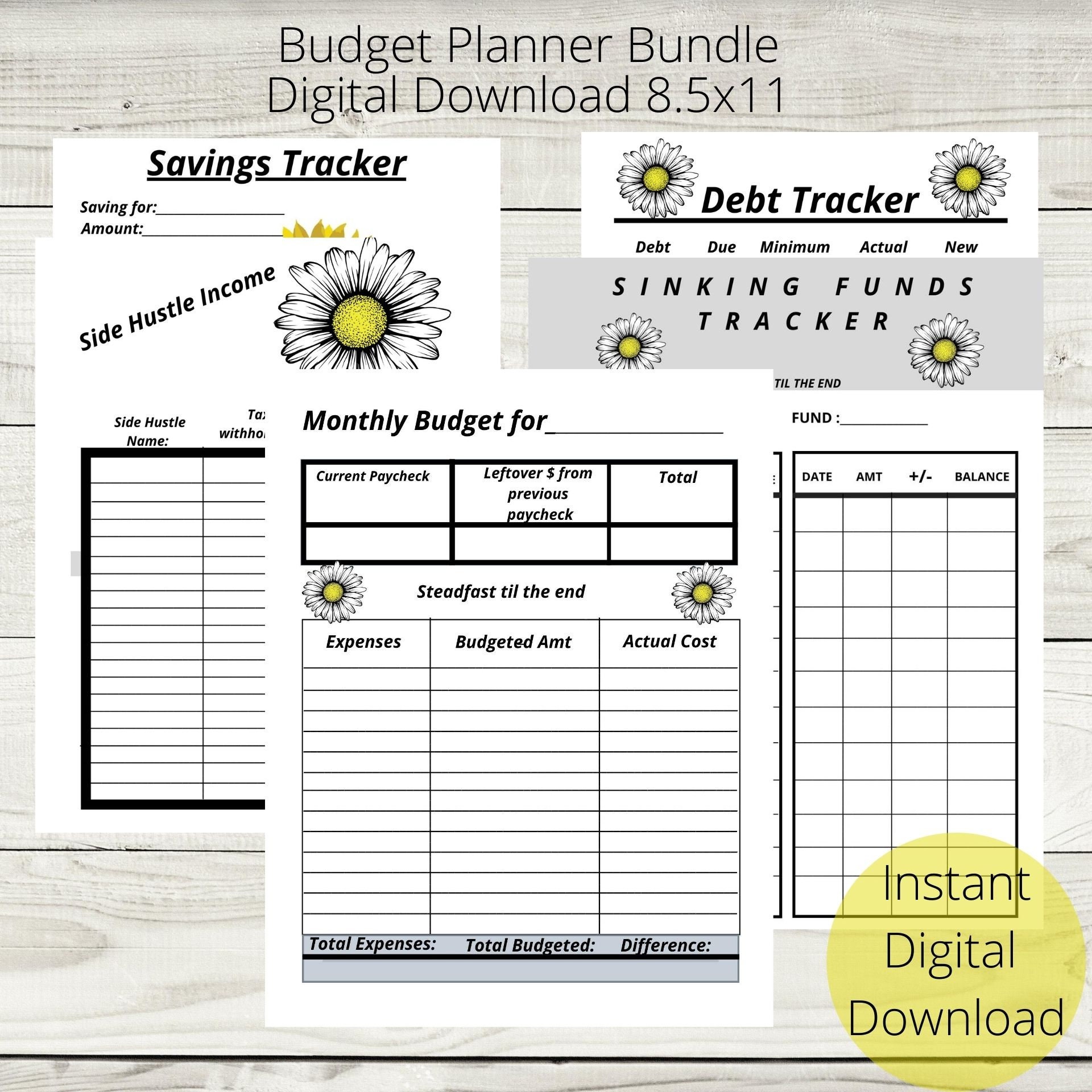 Budget Planner Kit, Printable Budget Planner Templates, Monthly Budget ...