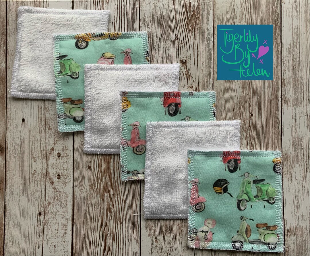 Colourful Moped Reusable Bamboo Towelling Cotton Pads - Etsy