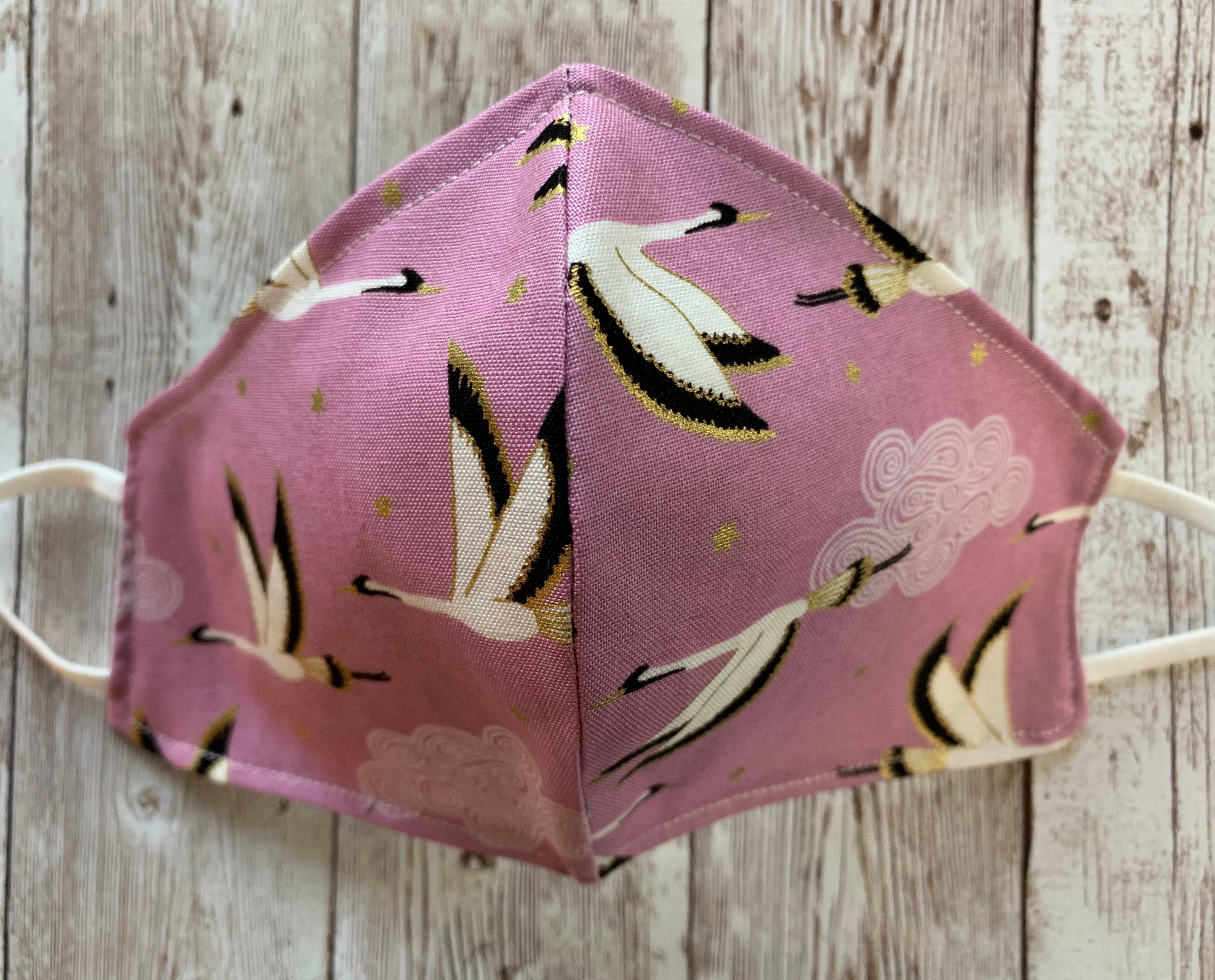 Flying Herons Triple Layer Fabric Face Mask - Etsy