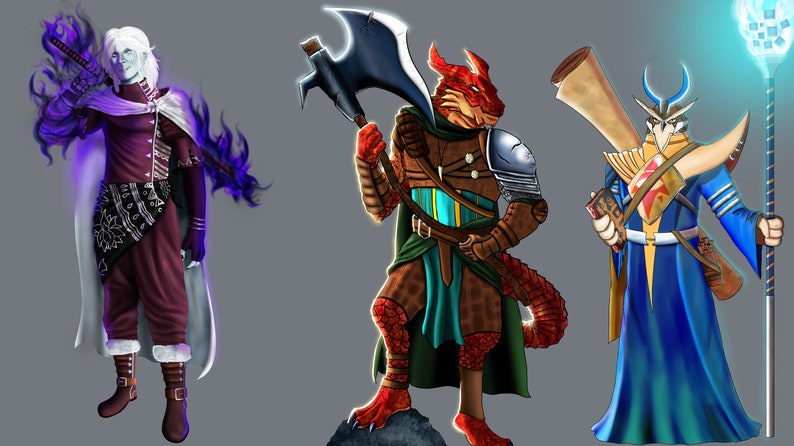 I Will Draw Your RPG Character Your RPG Party or Even a Scene - Etsy