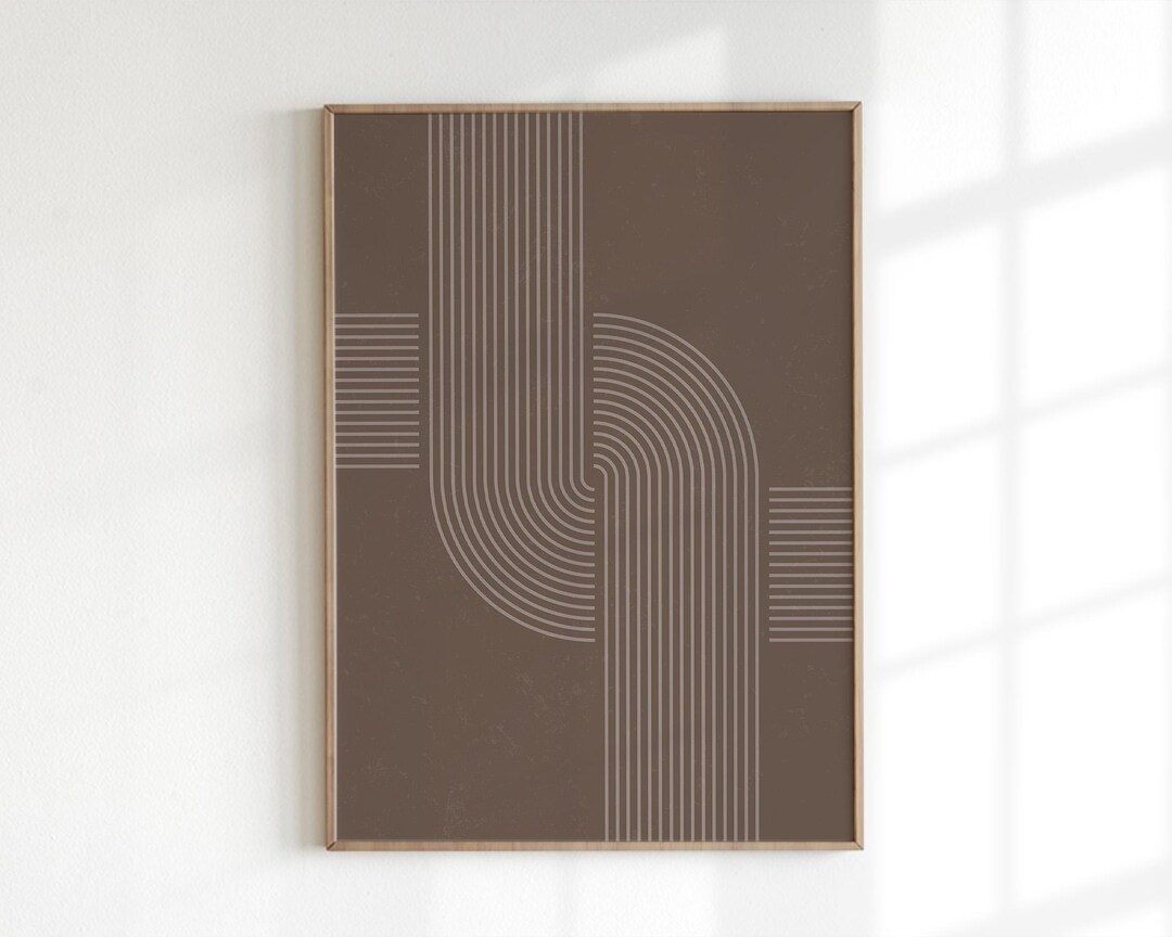 Neutral Abstract Printable, Simple Line Print, Wall Art Poster, Mid ...