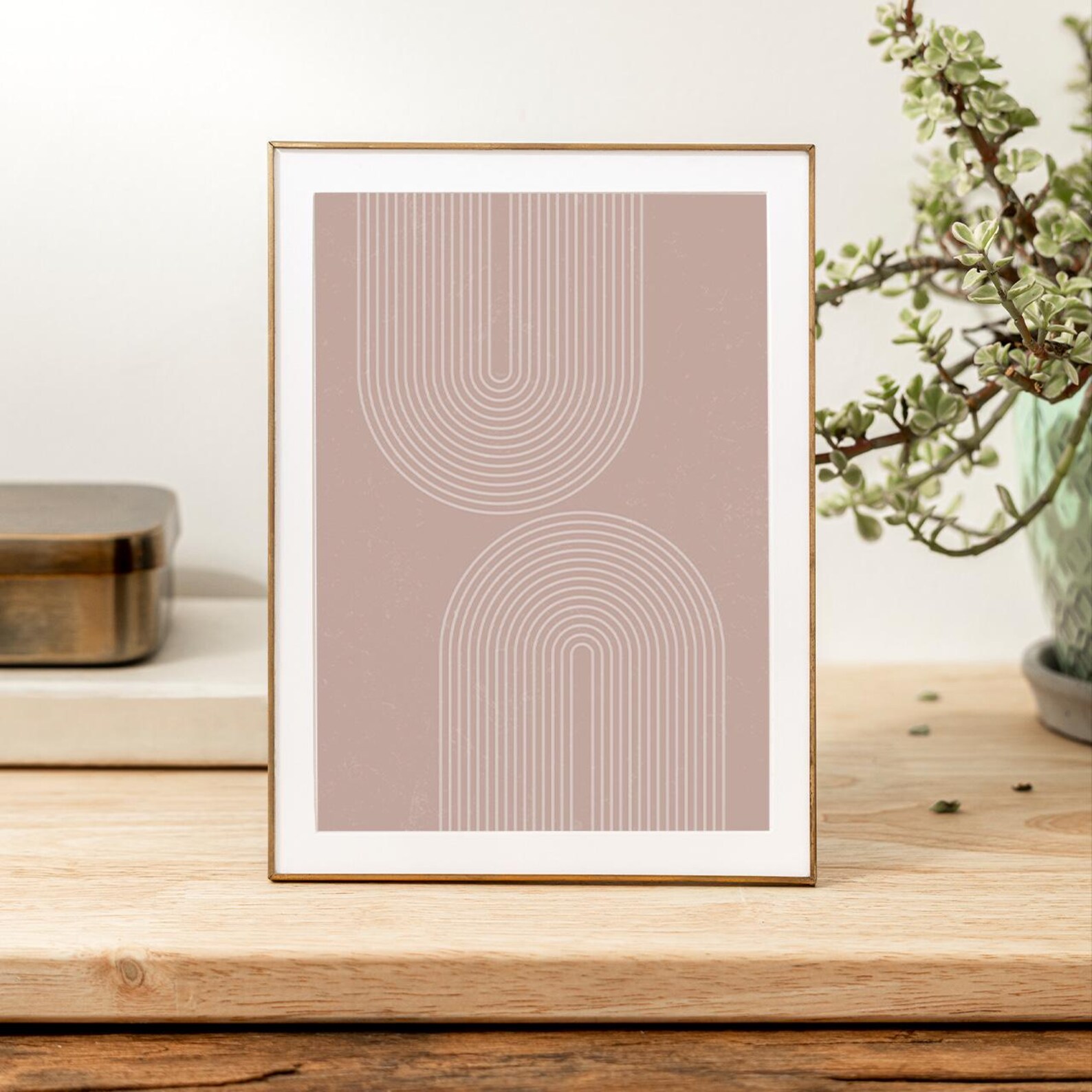 Neutral Abstract Printable, Simple Line Print, Wall Art Poster, Mid ...