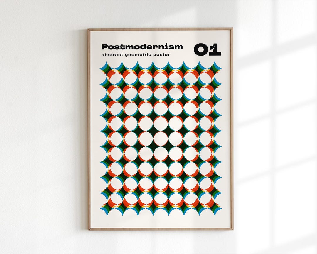 Postmodernism Printable Poster, Modern Minimalist Black White Wall Art ...