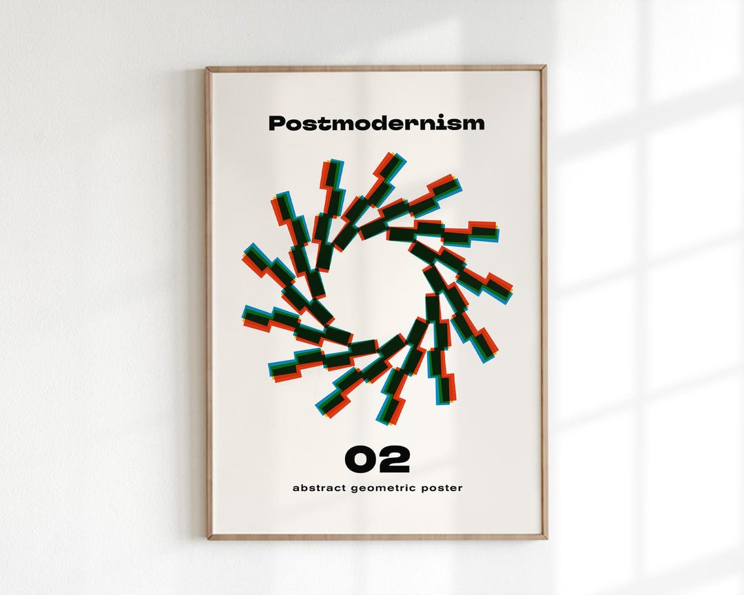 Postmodernism Printable Poster, Modern Minimalist Black White Wall Art ...