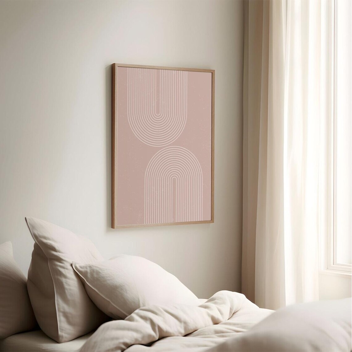 Neutral Abstract Printable, Simple Line Print, Wall Art Poster, Mid ...