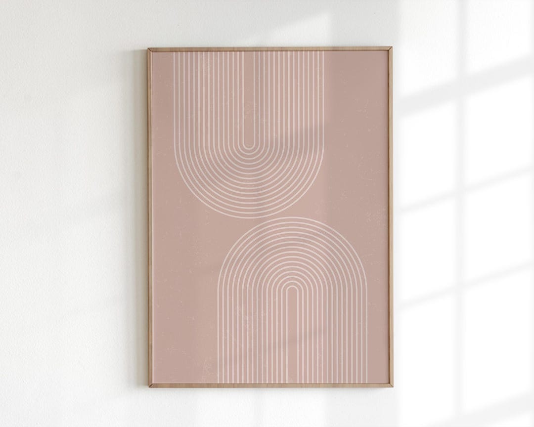 Neutral Abstract Printable, Simple Line Print, Wall Art Poster, Mid ...