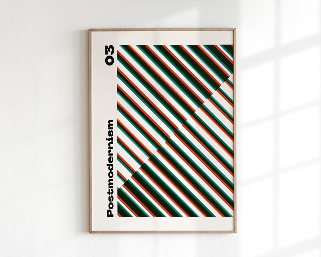 Postmodernism Printable Poster, Modern Minimalist Black White Wall Art ...