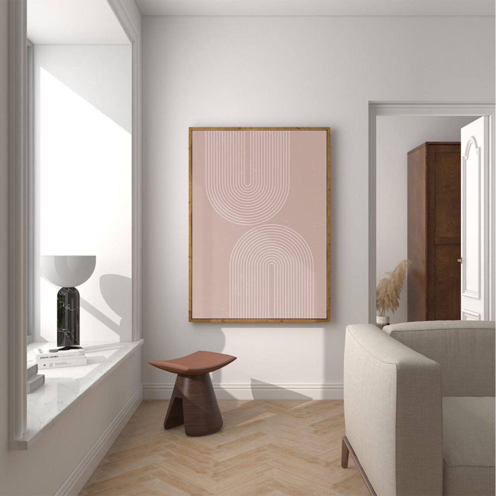 Neutral Abstract Printable, Simple Line Print, Wall Art Poster, Mid ...