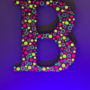 Personalized Dot Art Initial B Wall Decor - Sparkle Wall Decoration ...