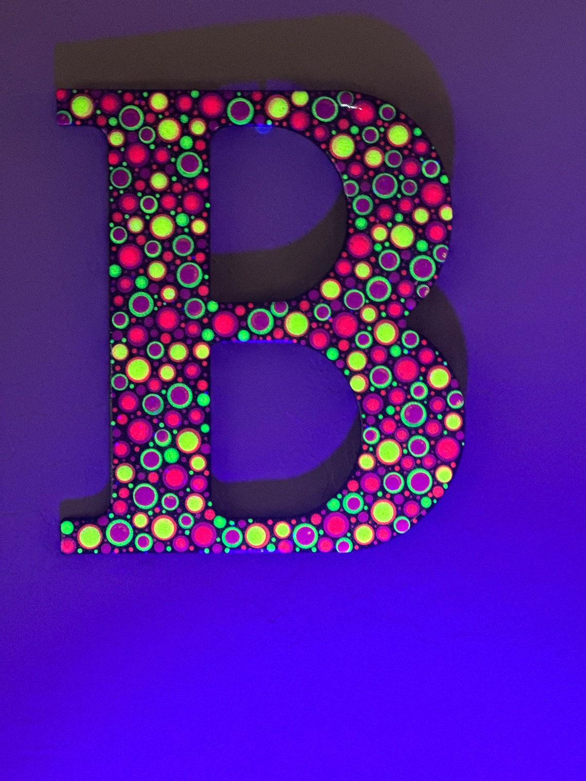 Personalized Dot Art Initial B Wall Decor - Sparkle Wall Decoration ...