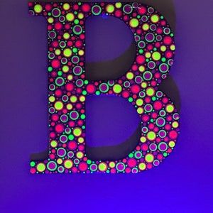 Personalized Dot Art Initial B Wall Decor - Sparkle Wall Decoration ...