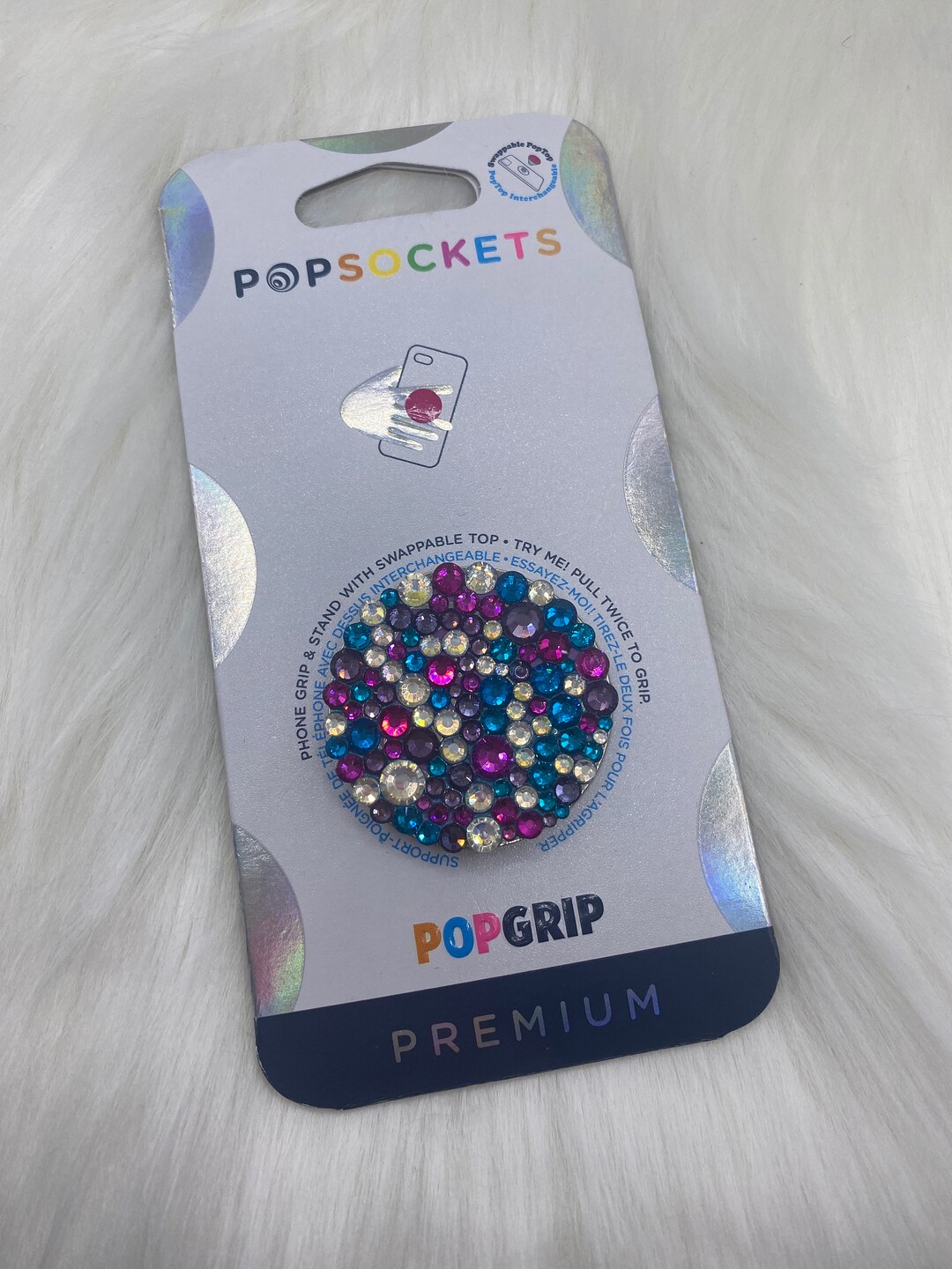 Bling Popsocket, Custom Phone Stand, Glass Rhinestones Mix - Etsy