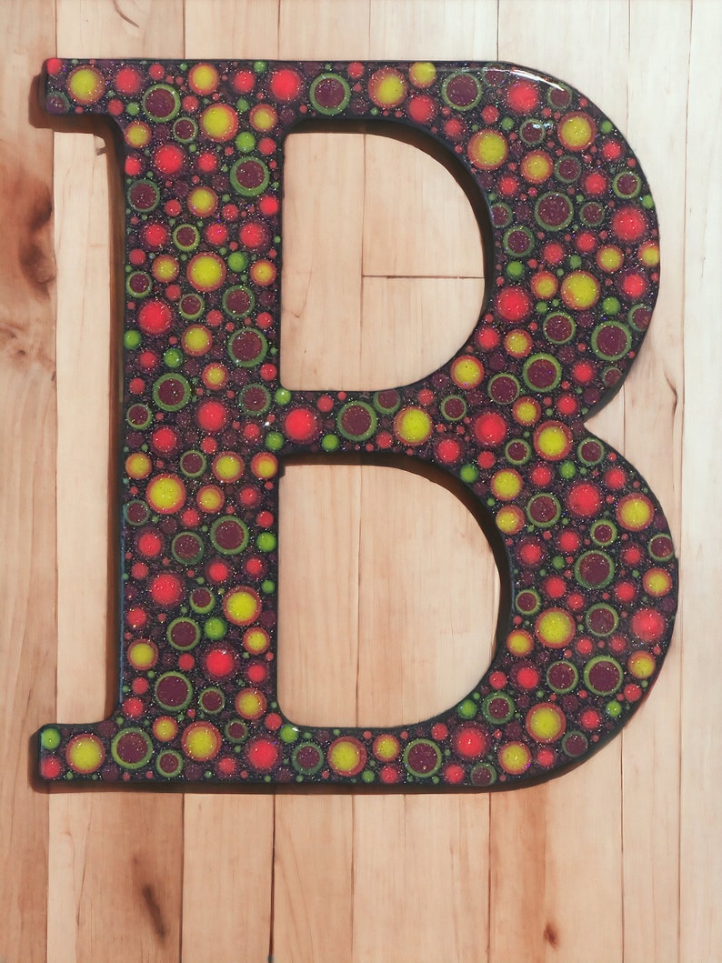 Personalized Dot Art Initial B Wall Decor - Sparkle Wall Decoration ...