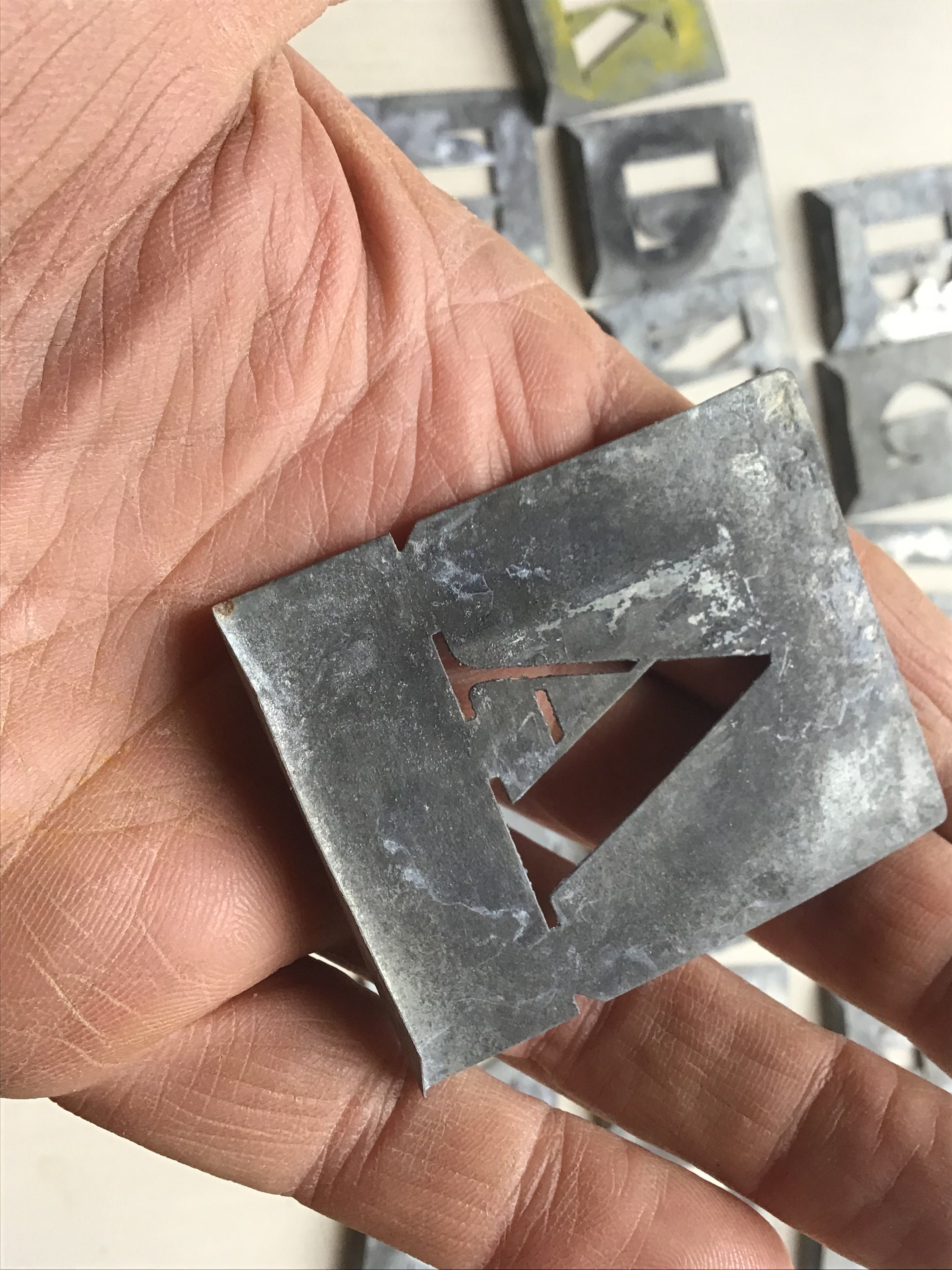 Vintage Metal Letter Stencils - Etsy