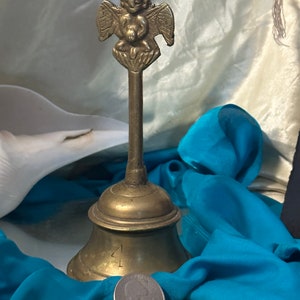 TEMPLE BELL INDIA * Old Brass India Bell * India Temple Hand Bell ...