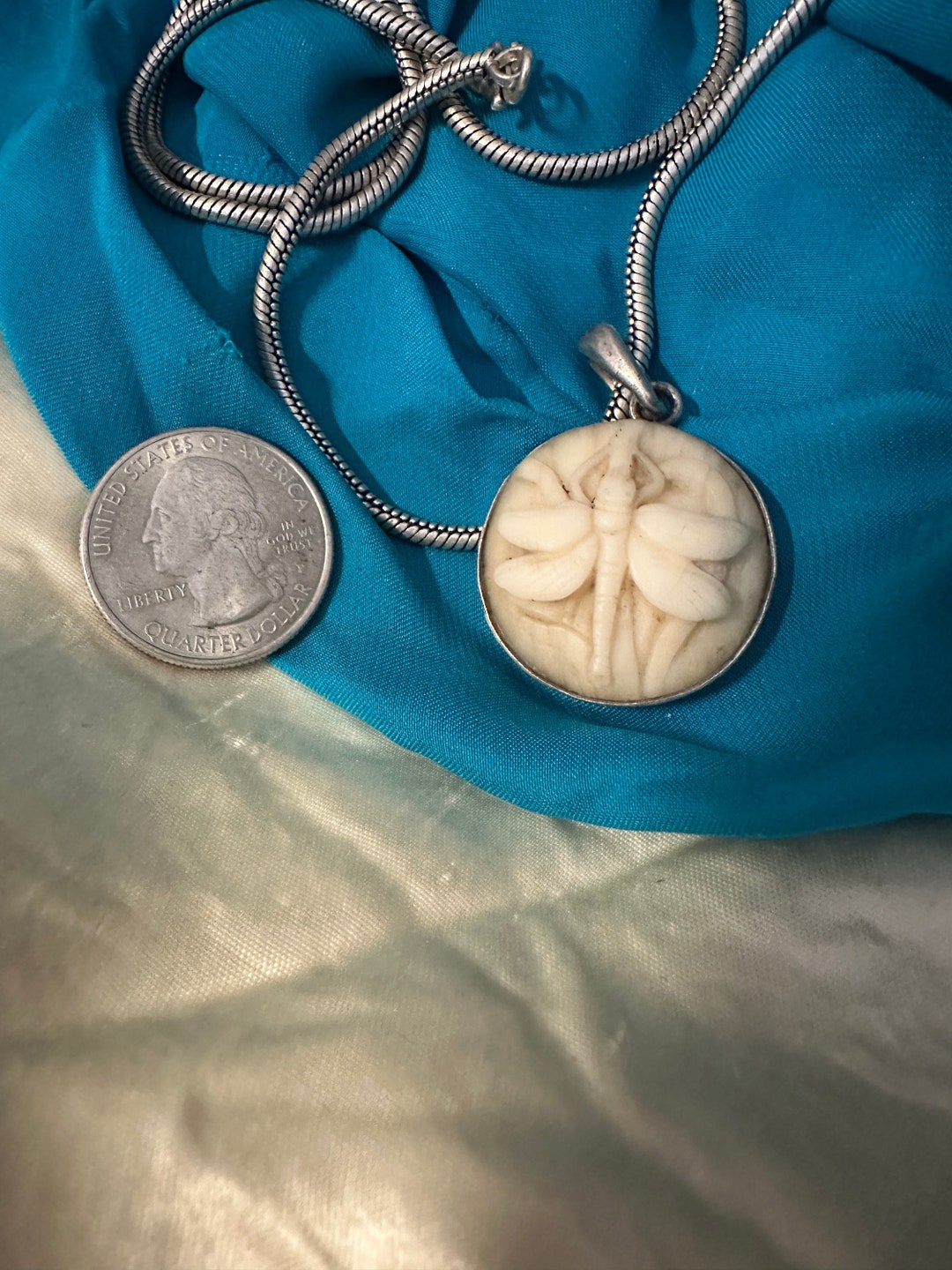 DRAGONFLY AMULET Carved BONE Bali Bone Dragonfly Pendant Amulet of ...