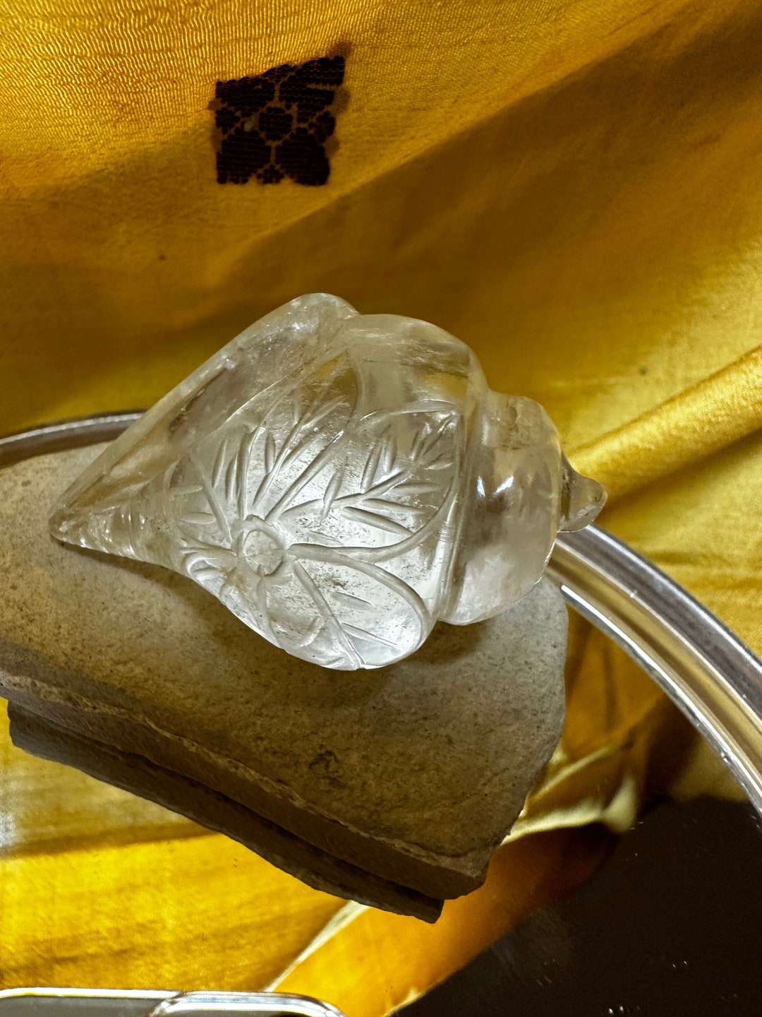 Etched CRYSTAL CONCH SHELL Crystal Conch Shell Ceremonial - Etsy