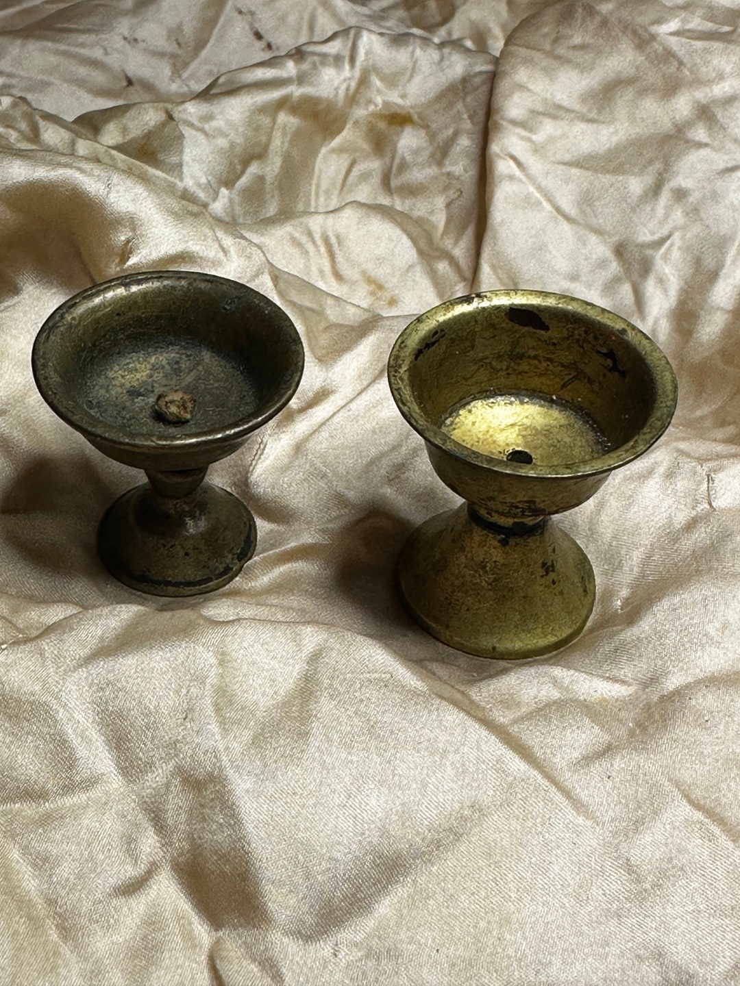 TIBETAN BUTTER LAMPS * Antique Brasstibetan Butter Lamps * Buddhist ...