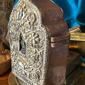 TIBETAN GAU BOX Tibetan Auspicious Symbols Gau Box Travel Shrine ...