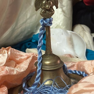 TEMPLE BELL INDIA * Old Brass India Bell * India Temple Hand Bell ...
